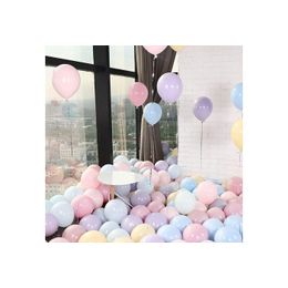 Daisred Luftballon 100 Stück Macarons Gemischte Bunt Luftballons für Hochzeit Geburtstag