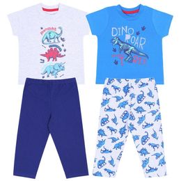 Sarcia.eu Pyjama Grau-blaues Pyjama/Schlafanzug für Jungen mit Dinos 18-24 Monate
