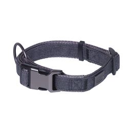 Nobby Hunde-Halsband Halsband Linen Deluxe schwarz/grau