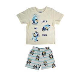 Bluey Schlafanzug Bluey Jungen Kinder Pyjama Shirt Shorts Gr. 92 bis 116 reine Baumwolle