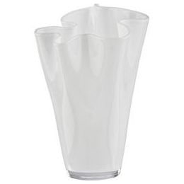 Vase Anika aus Glas in Weiß