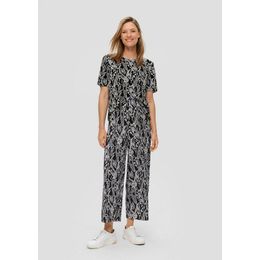 s.Oliver 3/4-Hose Regular: Plissierte Culottes aus Jersey