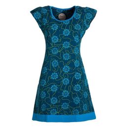 Vishes Tunikakleid Damen kurzarm Longshirt-Kleid Mini-Kleid Tunika-Kleid Shirt-Kleid Hippie