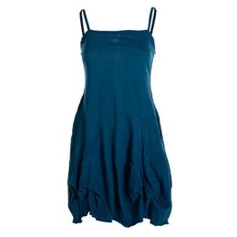 Vishes Sommerkleid Damen Ballon-Kleid Tunika-Kleid Sommerkleid verstellbare Träger Hippie