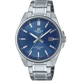 Quarzuhr CASIO EDIFICE Armbanduhren silberfarben (edelstahlfarben, blau) Herren Quarzuhren