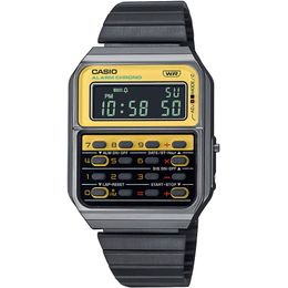 Chronograph CASIO VINTAGE Armbanduhren schwarz (schwarz, schwarz, gelb) Herren Uhren