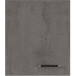 Hängeschrank IMPULS KÜCHEN ""Prag und Valencia", vormontiert" Schränke Gr. B/H/T: 50 cm x 57,9 cm x 34,2 cm, Türanschlag links, 1 St., grau (beton, optik schiefer dunkelgrau) Hängeschränke