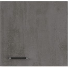 Hängeschrank IMPULS KÜCHEN ""Prag und Valencia", vormontiert" Schränke Gr. B/H/T: 60 cm x 57,9 cm x 34,2 cm, Türanschlag rechts, 1 St., grau (beton, optik schiefer dunkelgrau) Hängeschränke