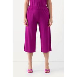 Ulla Popken Culotte Slinky-Culotte wadenlang weites Bein Elastikbund