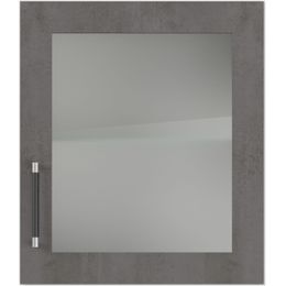 Glashängeschrank IMPULS KÜCHEN ""Prag", Breite/Höhe: 50/57,9 cm" Schränke Gr. B/H/T: 50 cm x 57,9 cm x 34,2 cm, rechts, 1 St., grau (beton, optik schiefer dunkelgrau) Hängeschränke