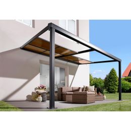 Terrassendach Konifera Terrassenüberdachungen Gr. B/H/T: 400 cm x 258 cm x 300 cm, pulverbeschichtet, grau (anthrazit) Überdachungen Bestseller