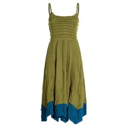 Vishes Sommerkleid Damen Sommer-Kleid längen-verstellbar Spagettiträger-Kleid Hippie