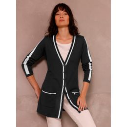 Cardigan CREATION L PREMIUM Gr. 38, beige (schwarz, champagner) Damen Strickjacken Cardigans