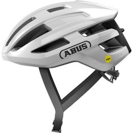 Fahrradhelm Abus "POWERDOME MIPS" Helme Gr. S Kopfumfang: 51 cm - 55 cm, weiß Fahrradhelme für Erwachsene