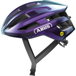 Fahrradhelm Abus "POWERDOME MIPS" Helme Gr. S Kopfumfang: 51 cm - 55 cm, lila Fahrradhelme für Erwachsene