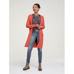 Longstrickjacke Linea Tesini BY HEINE Gr. 36/38, orange (terra) Damen Strickjacken