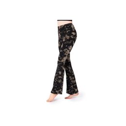 PANASIAM Leggings Unikat Batik Leggings stretch mit ausgestelltem Bein handgefertigt bequeme Bootcut Hose mit Schlag aus natürlicher Viskose für Yoga Sport