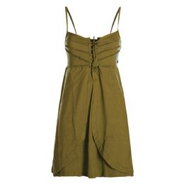 Vishes Sommerkleid Damen Babydoll-Kleid Tunika-Kleid Sommerkleid verstellbare Träger Hippie