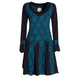 Vishes Jerseykleid Damen Langarm Longshirt-Kleid Sweatkleid Shirt-Kleid Tunika-Kleid Guru