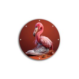Wallario Sichtschutzzaunmatten Flamingo im Sneaker