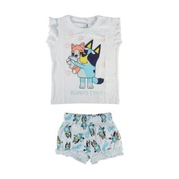 Bluey Schlafanzug Bluey Mädchen Kinder Pyjama Shirt Shorts Gr. 92 bis 116 reine Baumwolle