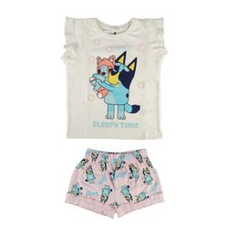 Bluey Schlafanzug Bluey Mädchen Kinder Pyjama Shirt Shorts Gr. 92 bis 116 reine Baumwolle