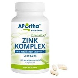 APOrtha® Zink-Komplex + Vitamin C - 25 mg Zink - vegane Kapseln 60 St