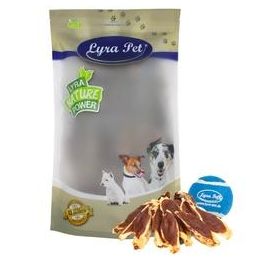 5 kg LYRA PET® Kaninchenohren gefüllt mit Ente + Tennis Ball
