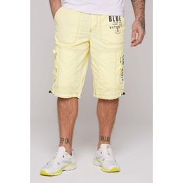 CAMP DAVID Shorts mit Gummizug-Saum, gelb