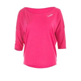WINSHAPE Funktionsshirt 'MCS001' Damen Gr&ouml;&szlig;e XXL pink / wei&szlig;