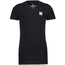 Vingino - T-Shirt BASIC V-NECK in deep black, Gr.152-164