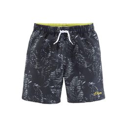 s.Oliver Badeshorts Jungen Gr&ouml;&szlig;e 110/116 grau / limette / schwarz