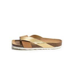 Bayton Pantolette 'Mildura' Damen Gr&ouml;&szlig;e 42 karamell / gold