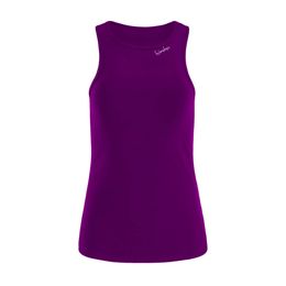 WINSHAPE Sporttop 'AET134LS' Damen Gr&ouml;&szlig;e S dunkellila / wei&szlig;