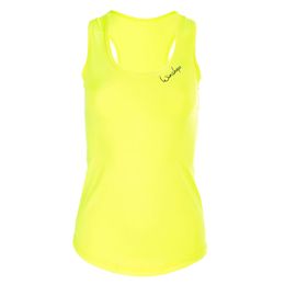 WINSHAPE Sporttop 'AET104' Damen Gr&ouml;&szlig;e L neongelb / schwarz