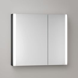 KEUCO Royal Atlas LED Spiegelschrank 80 x 71 x 12,7 cm mit 2 Türen, asymmetrisch, Aufputz 211201450020
