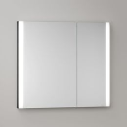 KEUCO Royal Atlas LED Spiegelschrank 80 x 71 x 11,5 cm mit 2 Türen, asymmetrisch, Unterputz 211201450076