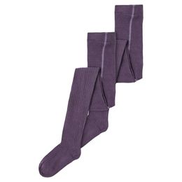 name it - Strumpfhose NNKNPANTYHOSE 2er-Pack in vintage violet, Gr.110/116