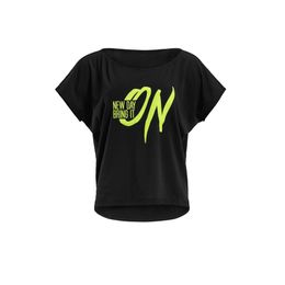 WINSHAPE Funktionsshirt 'MCT002' Damen Gr&ouml;&szlig;e L apfel / schwarz