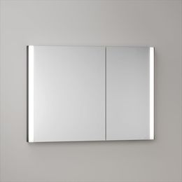 KEUCO Royal Atlas LED Spiegelschrank 100 x 71 x 11,5 cm mit 2 Türen, asymmetrisch, Unterputz 211201450092