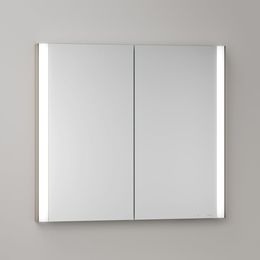 KEUCO Royal Atlas LED Spiegelschrank 80 x 71 x 11,5 cm mit 2 Türen, Unterputz 211201450078