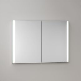 KEUCO Royal Atlas LED Spiegelschrank 100 x 71 x 11,5 cm mit 2 Türen, Unterputz 211201450098