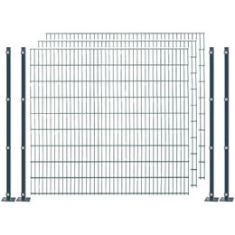 Arvotec Doppelstabmattenzaun EASY 183 zum Aufschrauben, (Set), Zaunhöhe 183 cm, Zaunlänge 2 - 60 m, grau