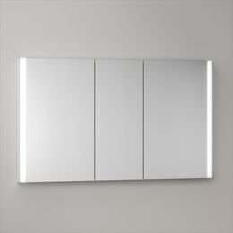 KEUCO Royal Atlas LED Spiegelschrank 120 x 71 x 11,5 cm mit 3 Türen, Spiegelheizung, Unterputz 211201450109
