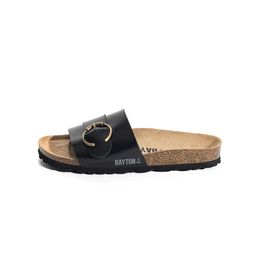 Bayton Pantolette 'Orense' Damen Gr&ouml;&szlig;e 36 gold / schwarz