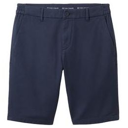 Tom Tailor Herren Travis Slim Chino Shorts, blau, Fischgrät, Gr. 28