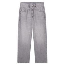 Tom Tailor Damen Culotte Jeans mit TENCELTM Lyocell, grau, Uni, Gr. 34/28