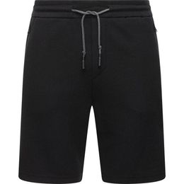 Ragwear Shorts Roydy (1-tlg) Stylische Herren Joggpants mit Reißverschlusstaschen, schwarz