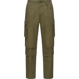 Ragwear Leinenhose Merly Long Linen (1-tlg) Modische lange Cargo-Hose, grün