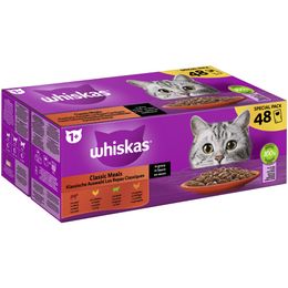 whiskas® Portionsbeutel Multipack Special Pack 1+ Klassische Auswahl in Sauce 48 x 85g